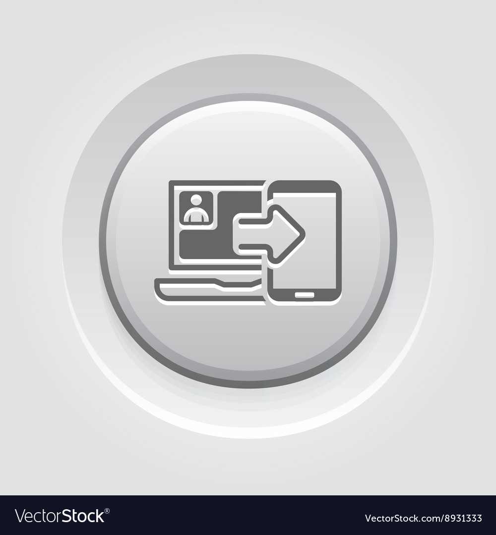 Synchronization icon concept Royalty Free Vector Image