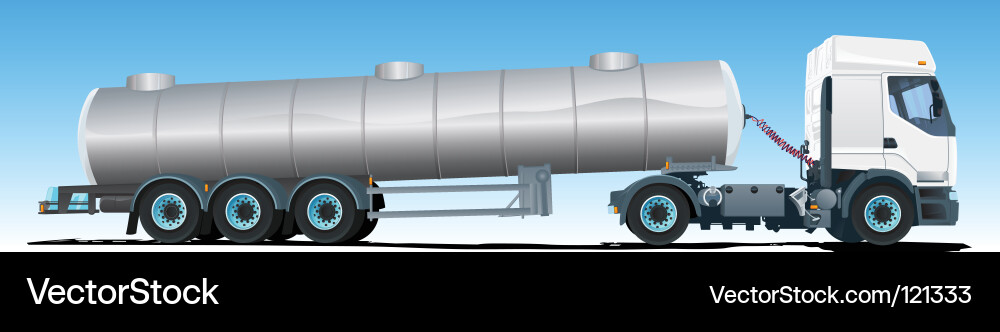 Tanker semitrailer truck Royalty Free Vector Image