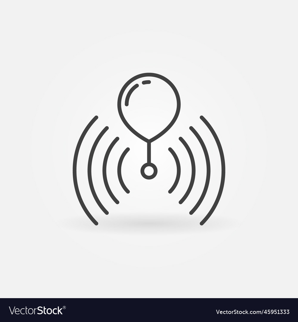 Weather balloon or radiosonde concept line icon Vector Image Weather balloon or radiosonde concept line icon Vector Image