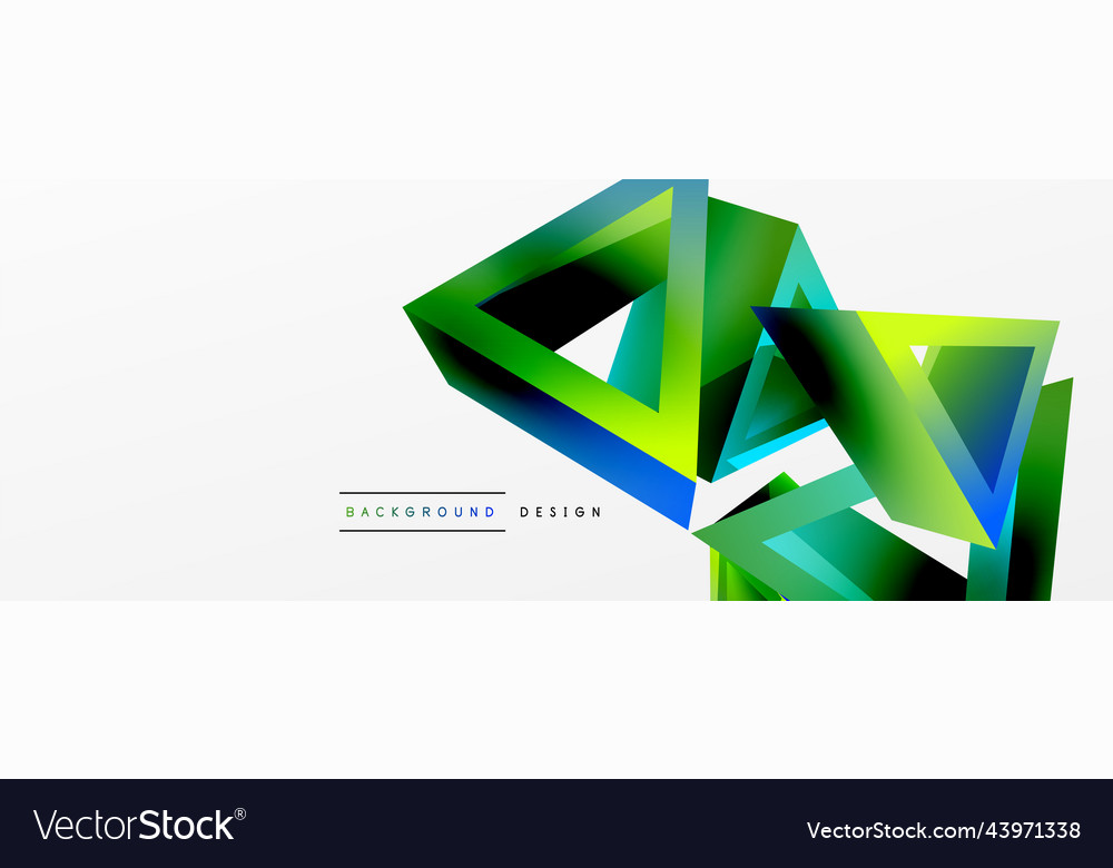 3d triangle abstract background basic shape Vector Image