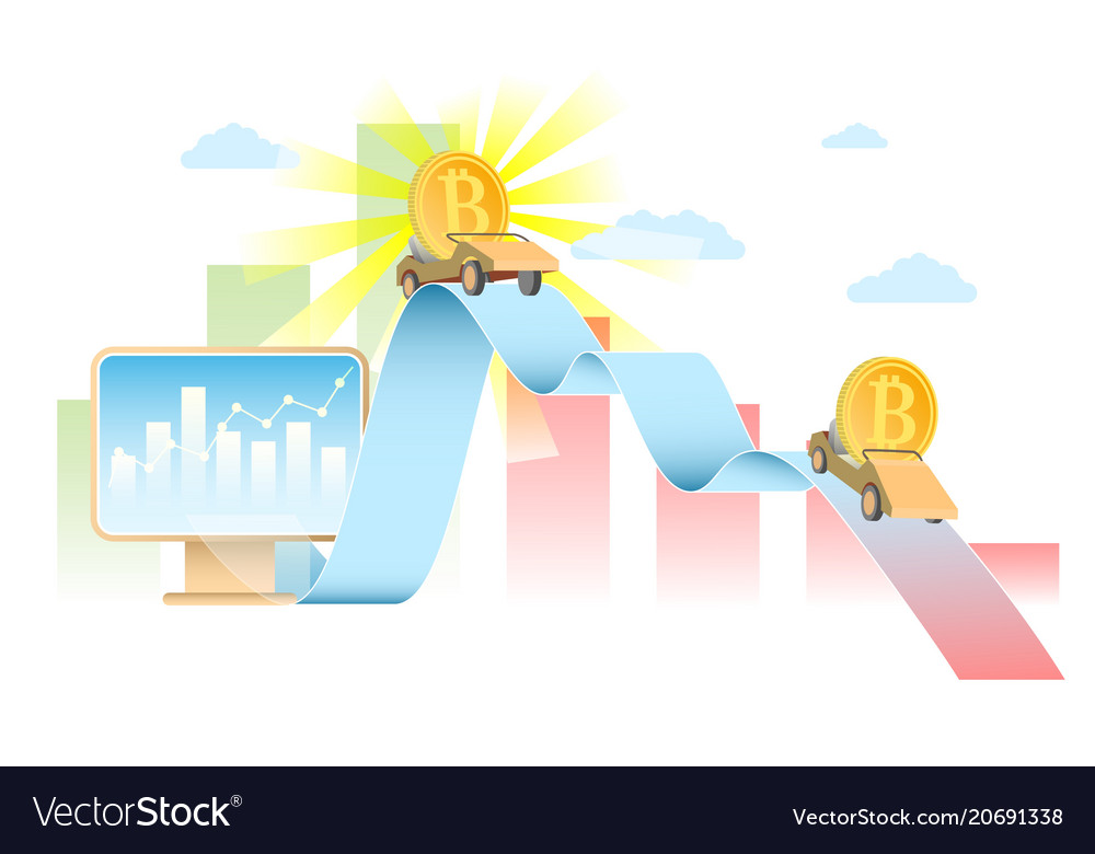 Bitcoin rate concept realistic Royalty Free Vector Image Bitcoin rate concept realistic Royalty Free Vector Image