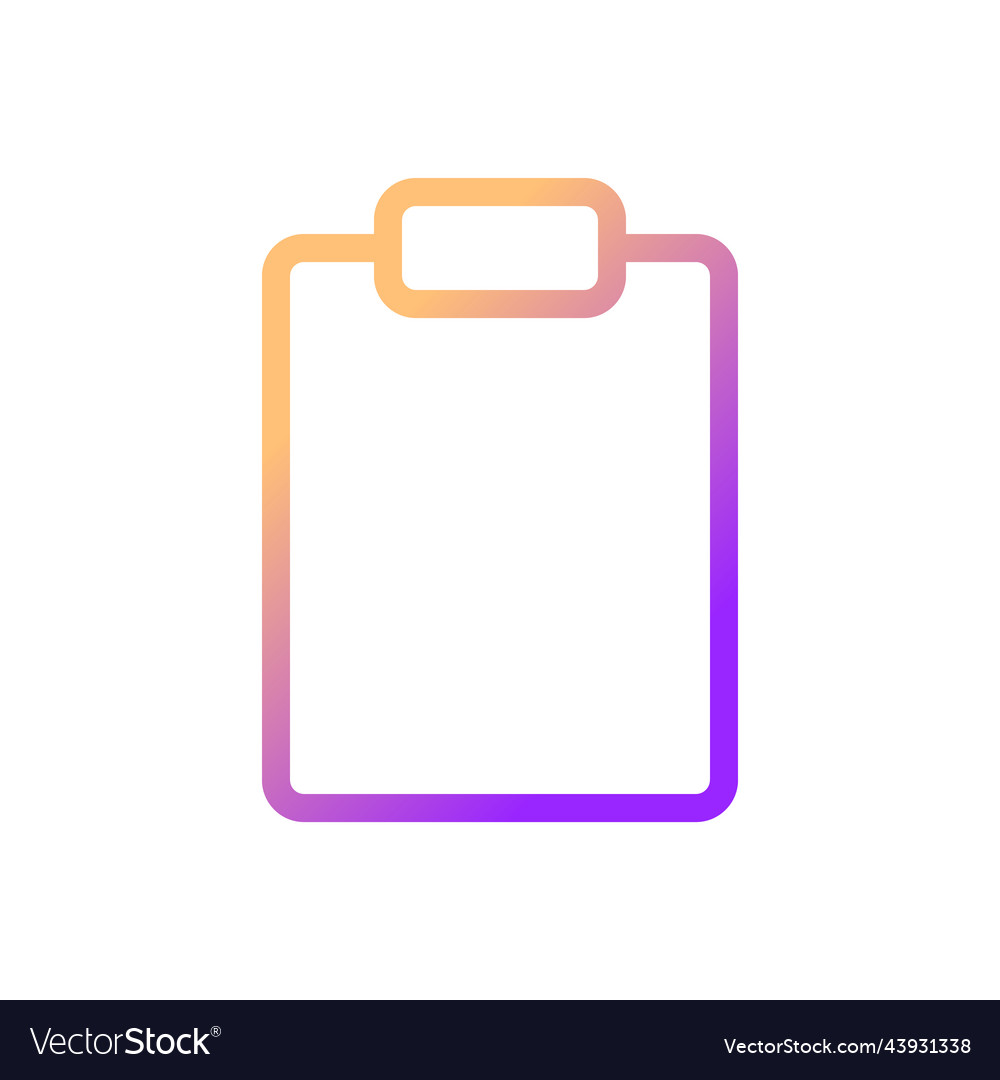 Blank tablet pixel perfect gradient linear ui icon