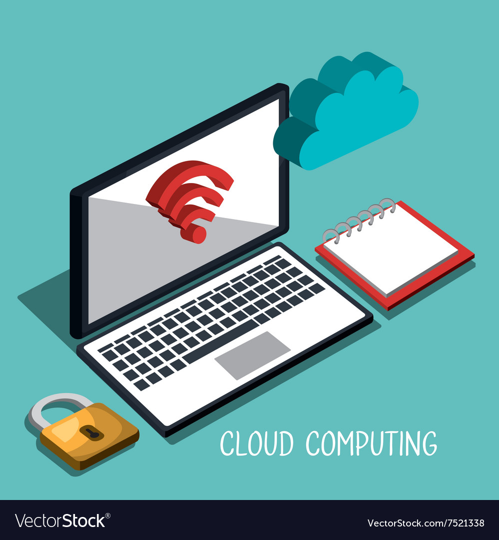 Cloud computing design Royalty Free Vector Image