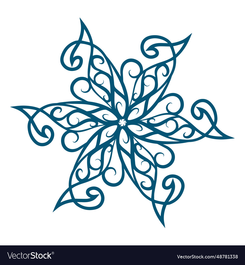 Decorative snowflake element Royalty Free Vector Image