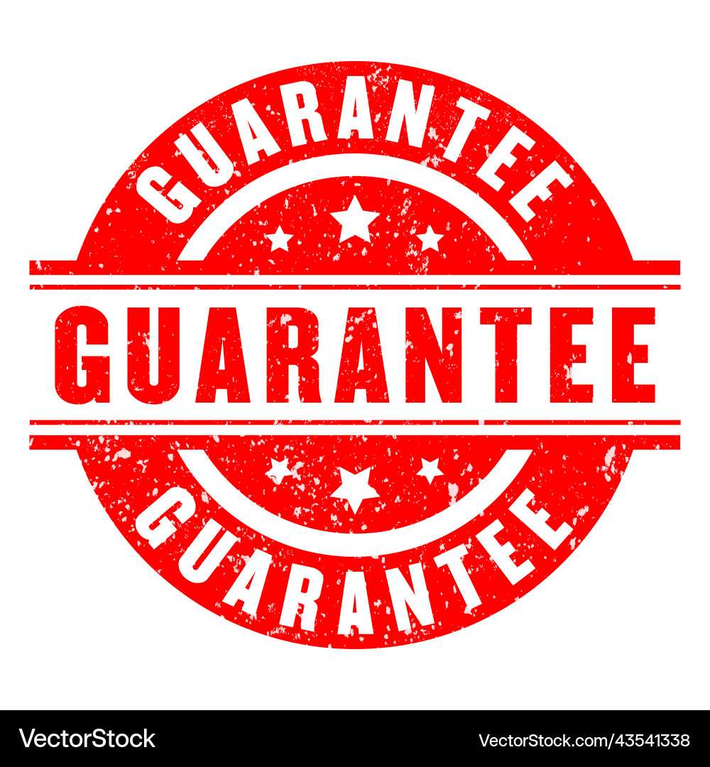 Guarantee stamp for business red color Royalty Free Vector