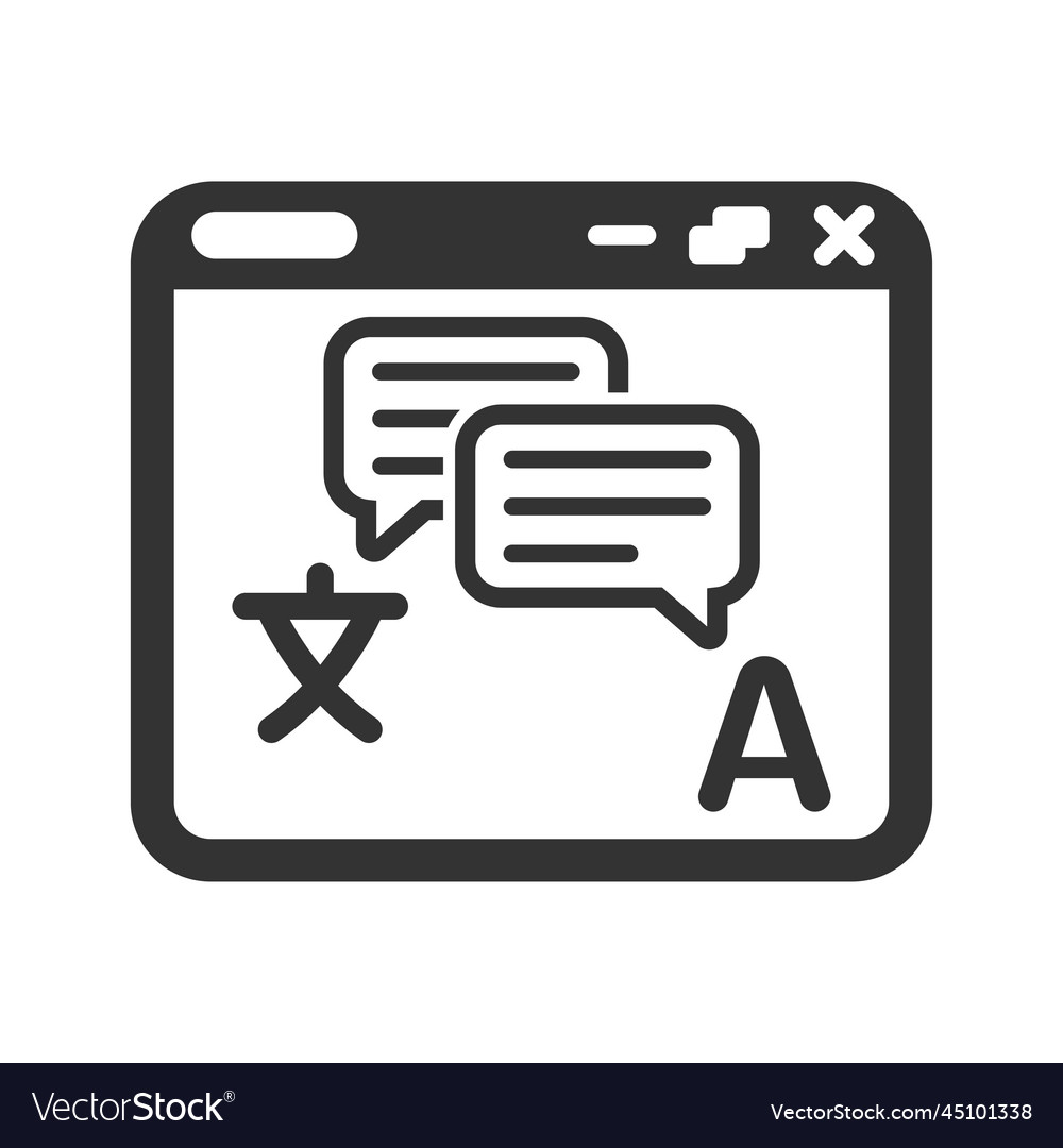 Language translate icon Royalty Free Vector Image