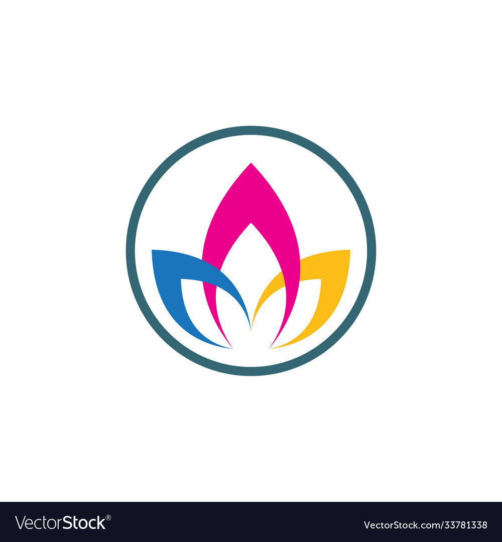 Lotus flowers logo Royalty Free Vector Image - VectorStock