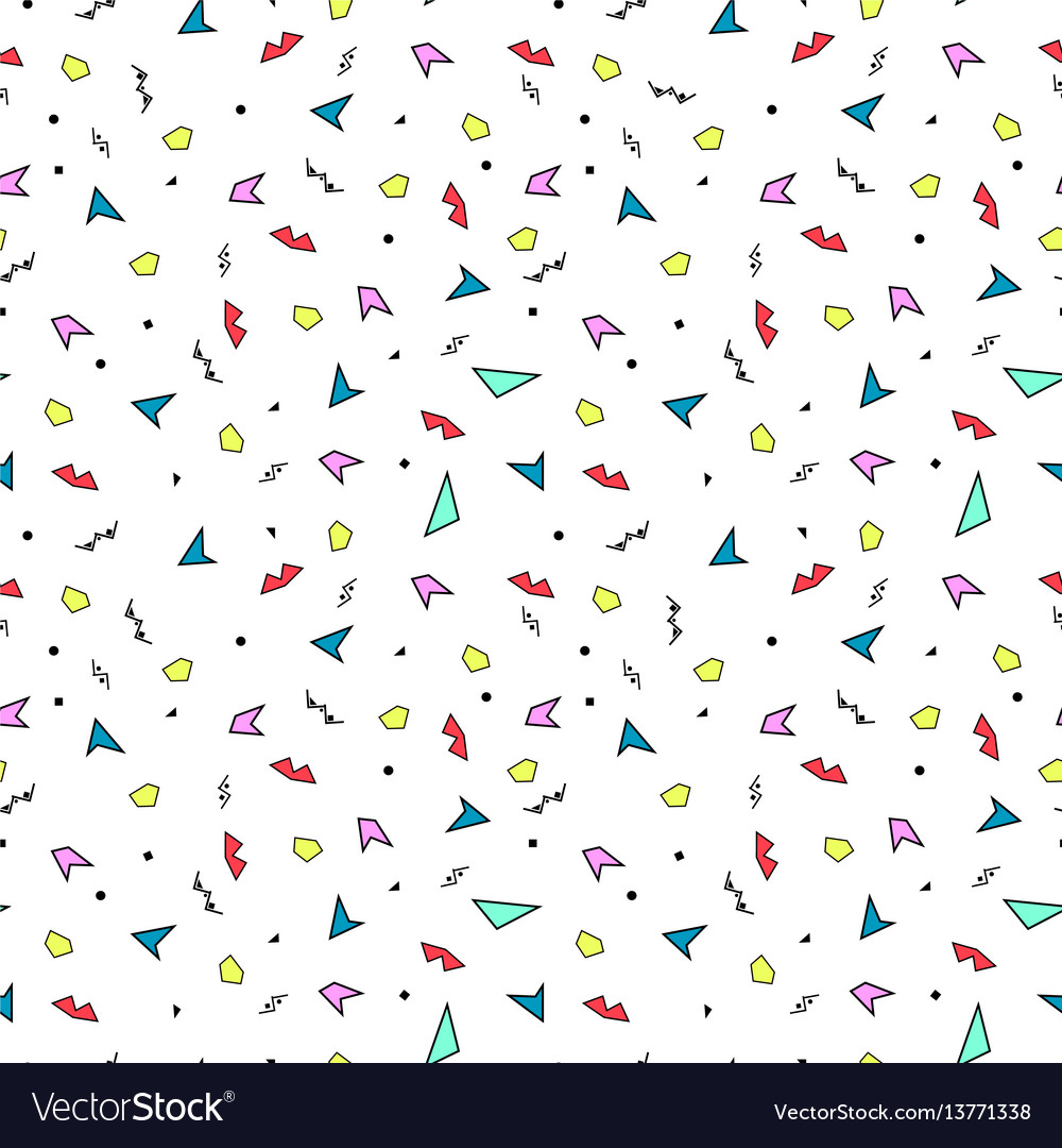 Memphis color pattern - seamless Royalty Free Vector Image