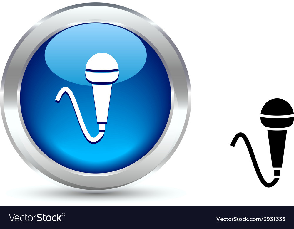 Mic button Royalty Free Vector Image - VectorStock