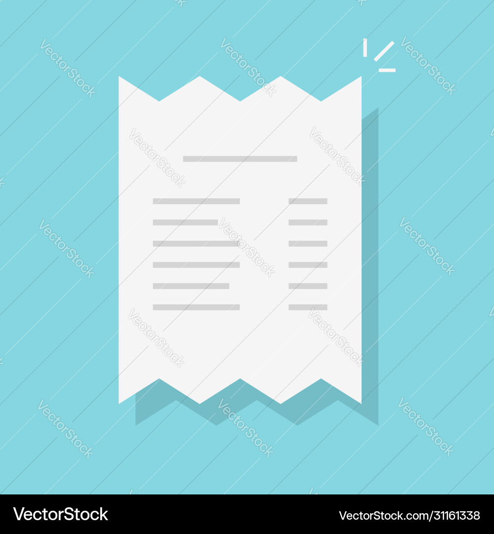 Receipt invoice or bill payment icon symbol Vector Image