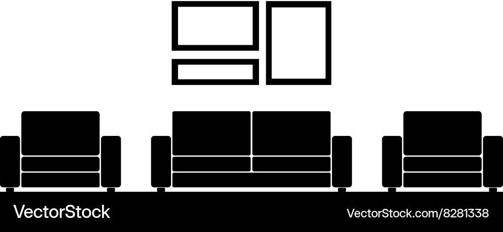 Room with furniture Royalty Free Vector Image - VectorStock