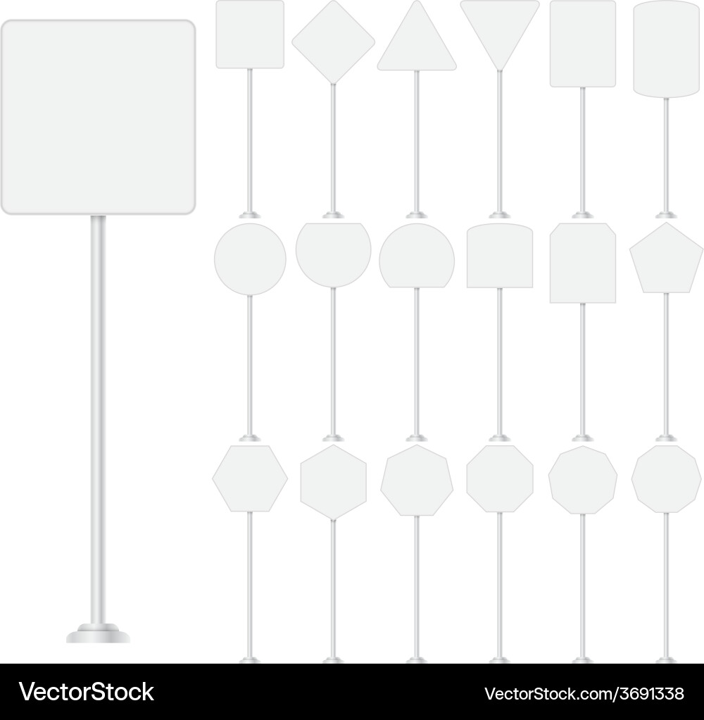 Set of signpost Royalty Free Vector Image - VectorStock
