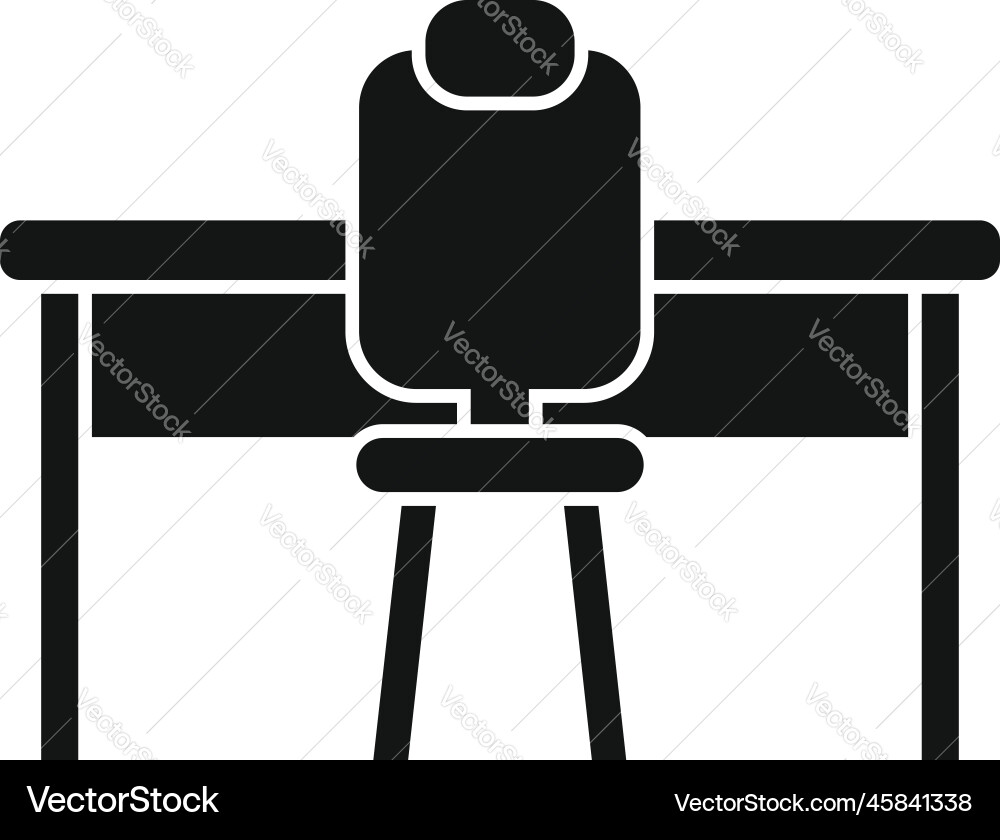 Table workplace icon simple posture work Vector Image