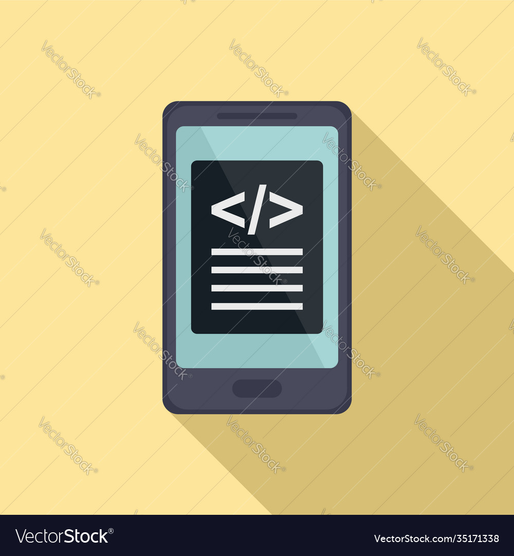Testing smartphone software icon flat style Vector Image