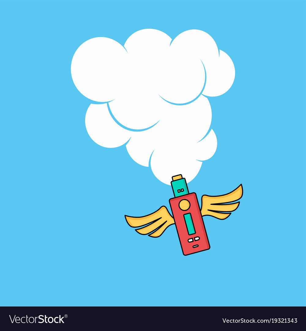 Angel wing electric cigarette personal vaporizer Vector Image