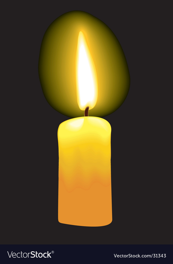 Candle light Royalty Free Vector Image - VectorStock