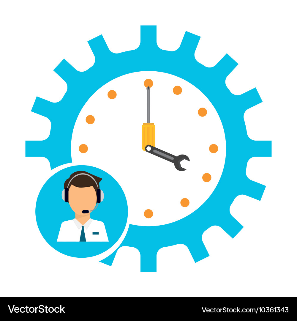 Customer service technical icon set Royalty Free Vector
