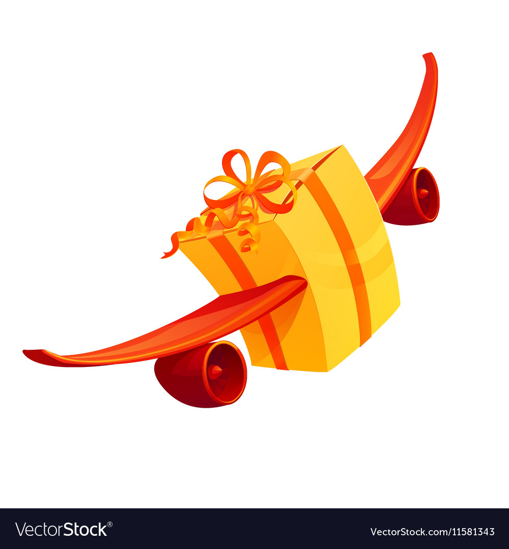 Delivery box plane composition Royalty Free Vector Image