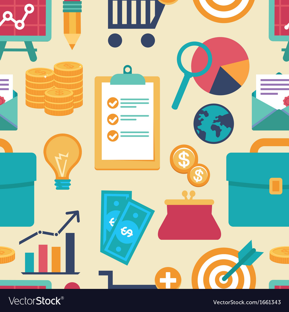 Finance pattern Royalty Free Vector Image - VectorStock