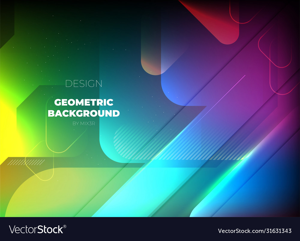 Flat minimal geometric background dynamic shapes Vector Image