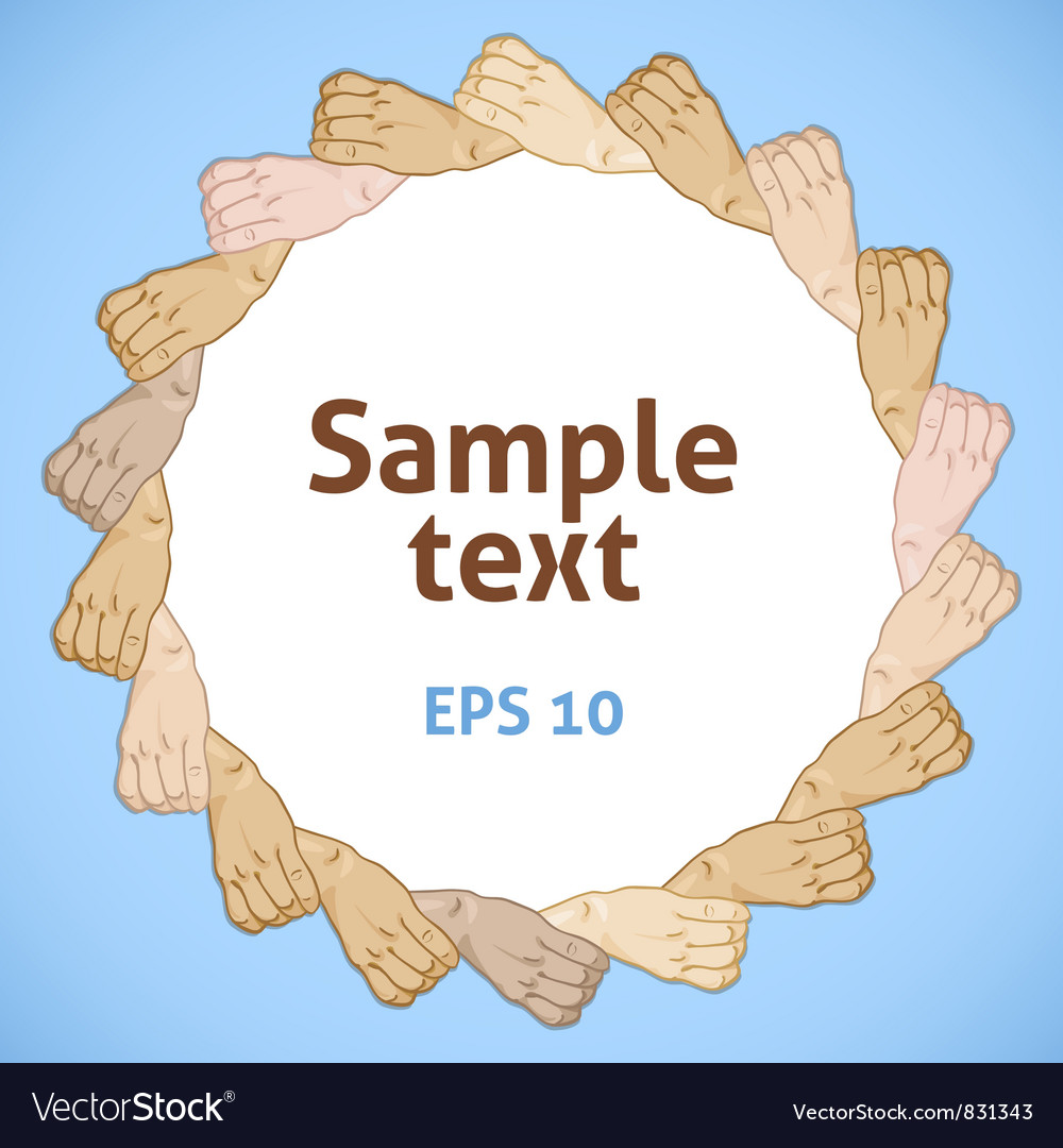 Hands frame Royalty Free Vector Image - VectorStock