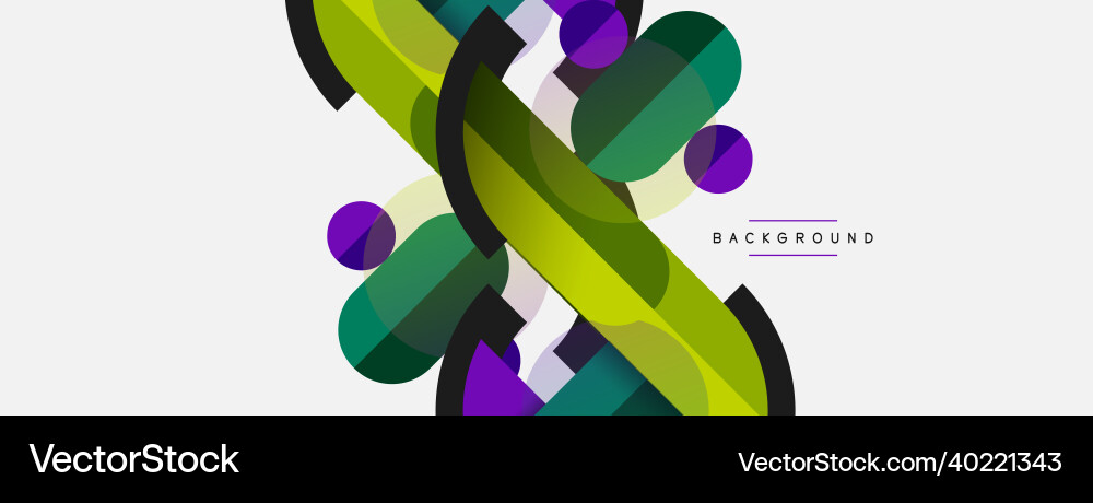 Round geometric shapes lines and circles Vector Image