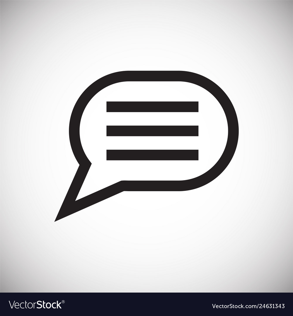 Text bubble icon on background for graphic and web