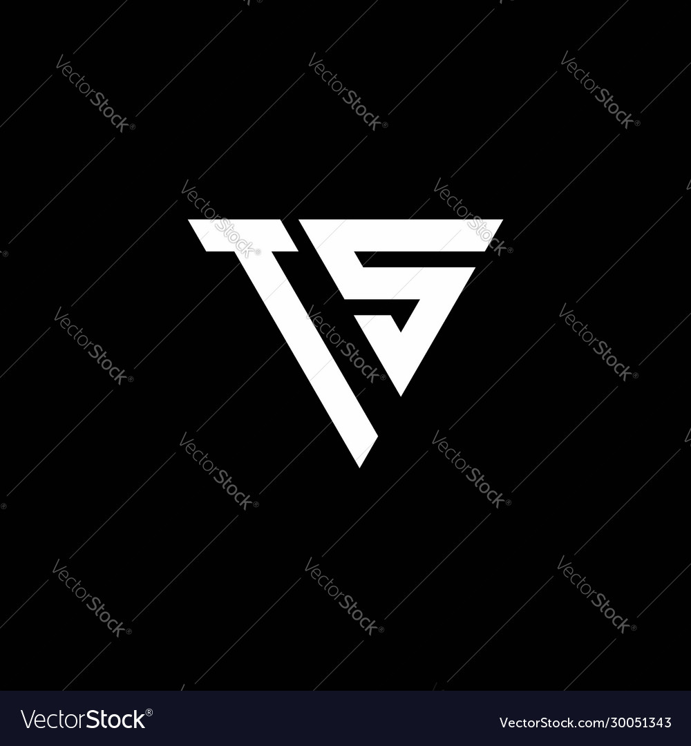 Ts logo letter monogram with triangle shape Vector Image
