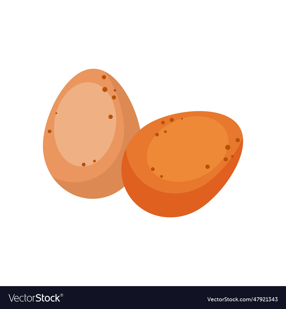 Two eggs Royalty Free Vector Image - VectorStock