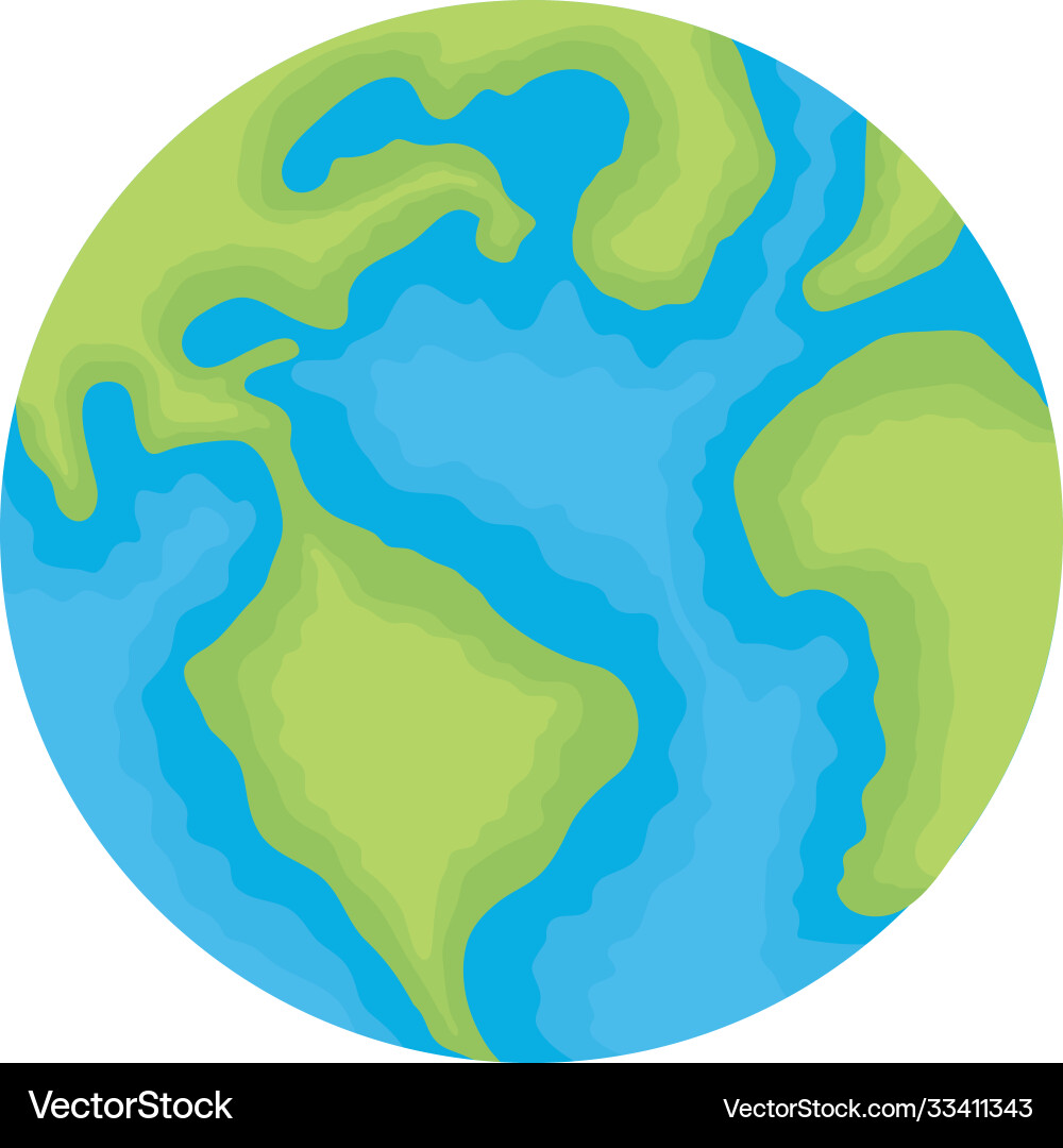 World planet earth water day icon Royalty Free Vector Image
