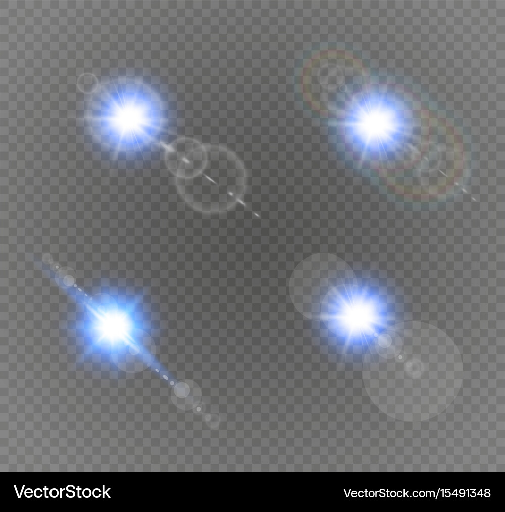 Abstract lens gold front solar flare transparent Vector Image