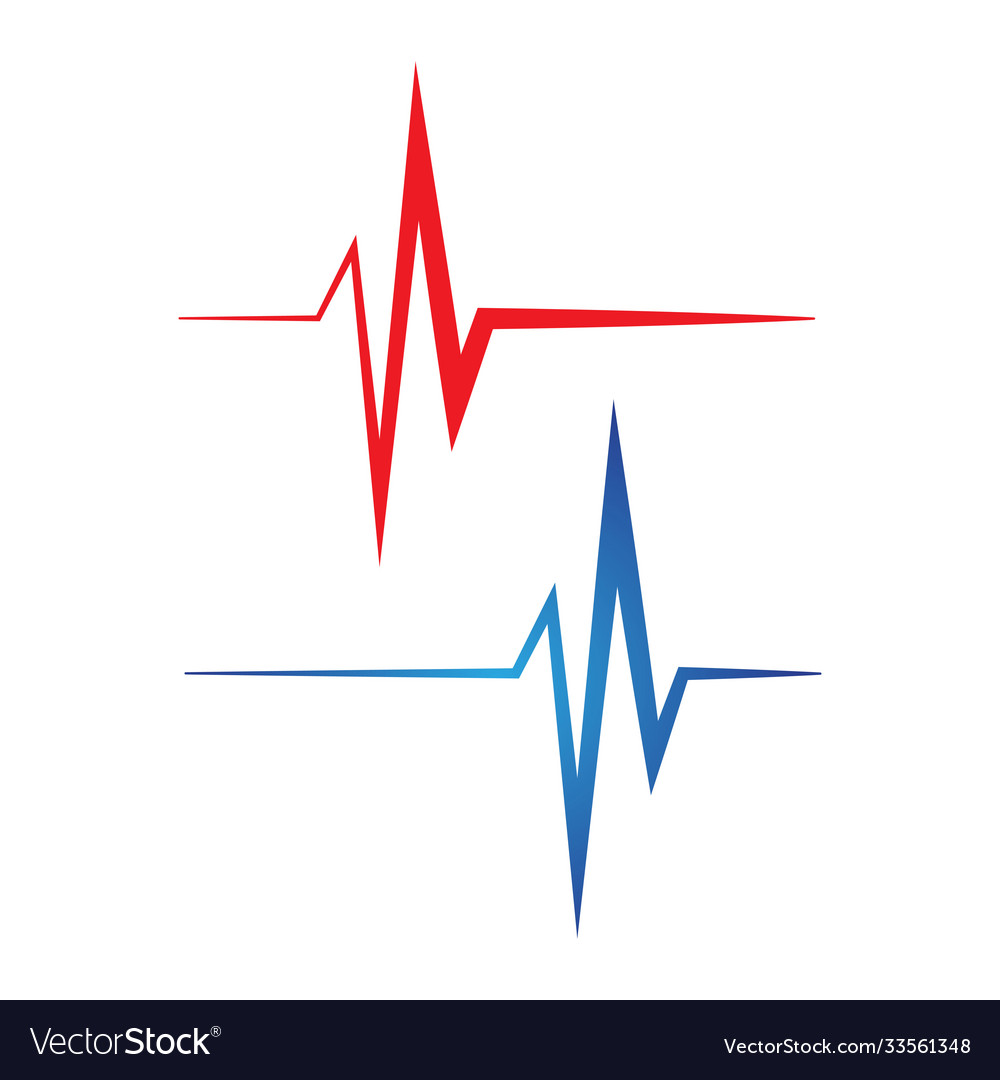 Art design health medical heartbeat pulse Vector Image