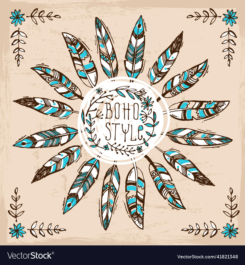 Boho Royalty Free Vector Image - VectorStock