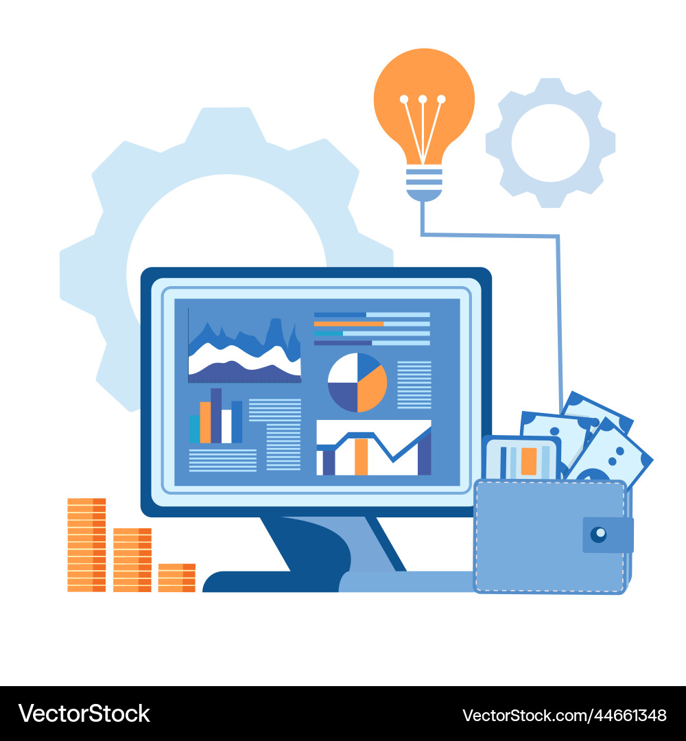 Business analytics income infographics ui ux Vector Image