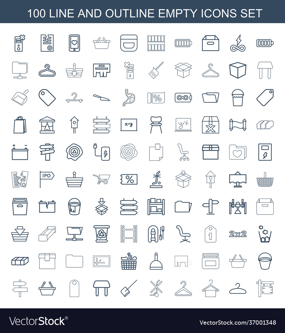 Empty icons Royalty Free Vector Image - VectorStock