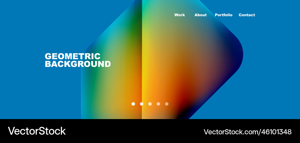 Geometric fluid shapes with liquid colors abstract