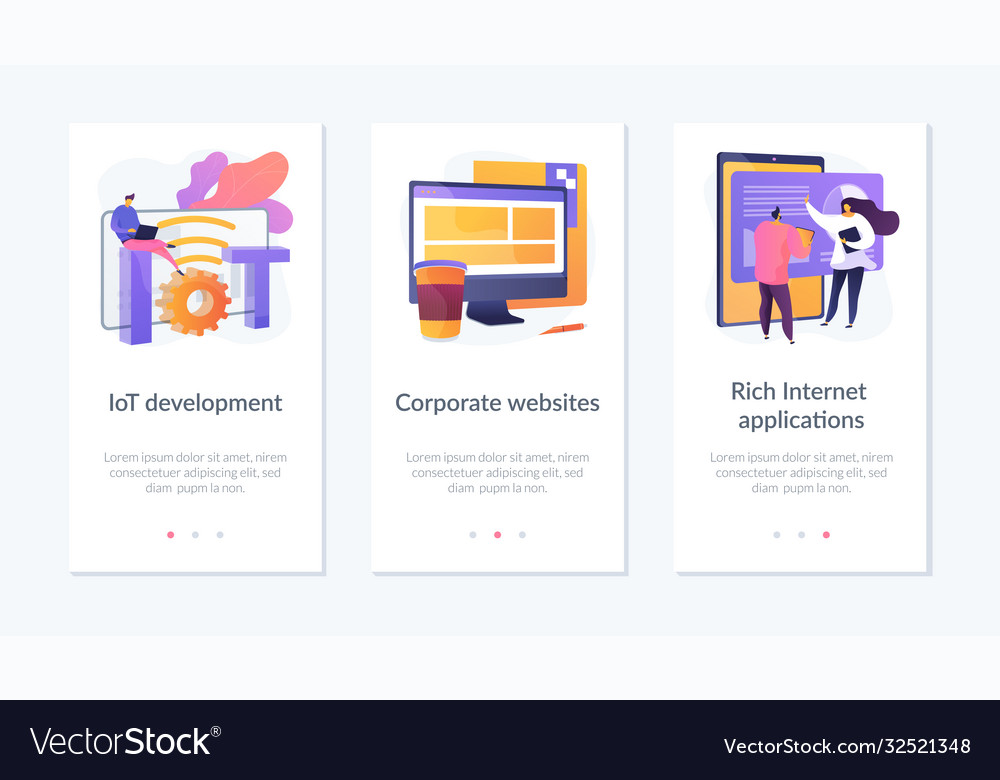 It technologies app interface template Royalty Free Vector