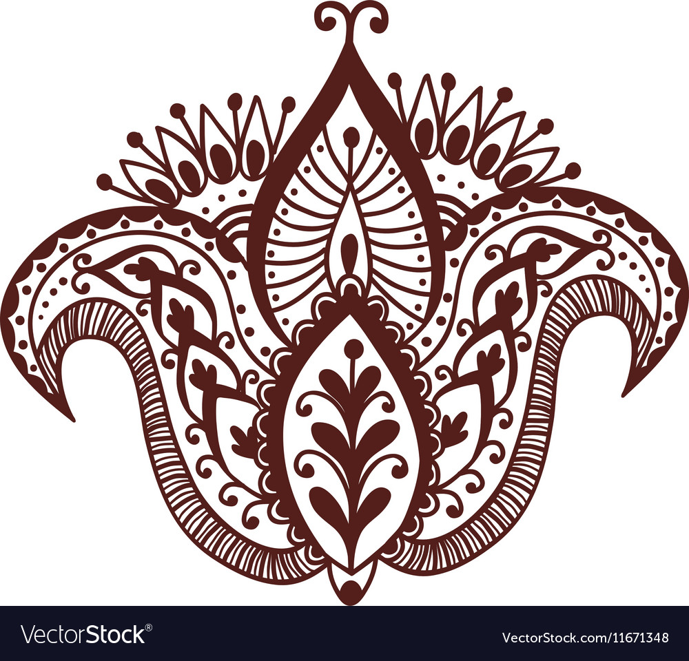 Mehendi pattern Royalty Free Vector Image - VectorStock