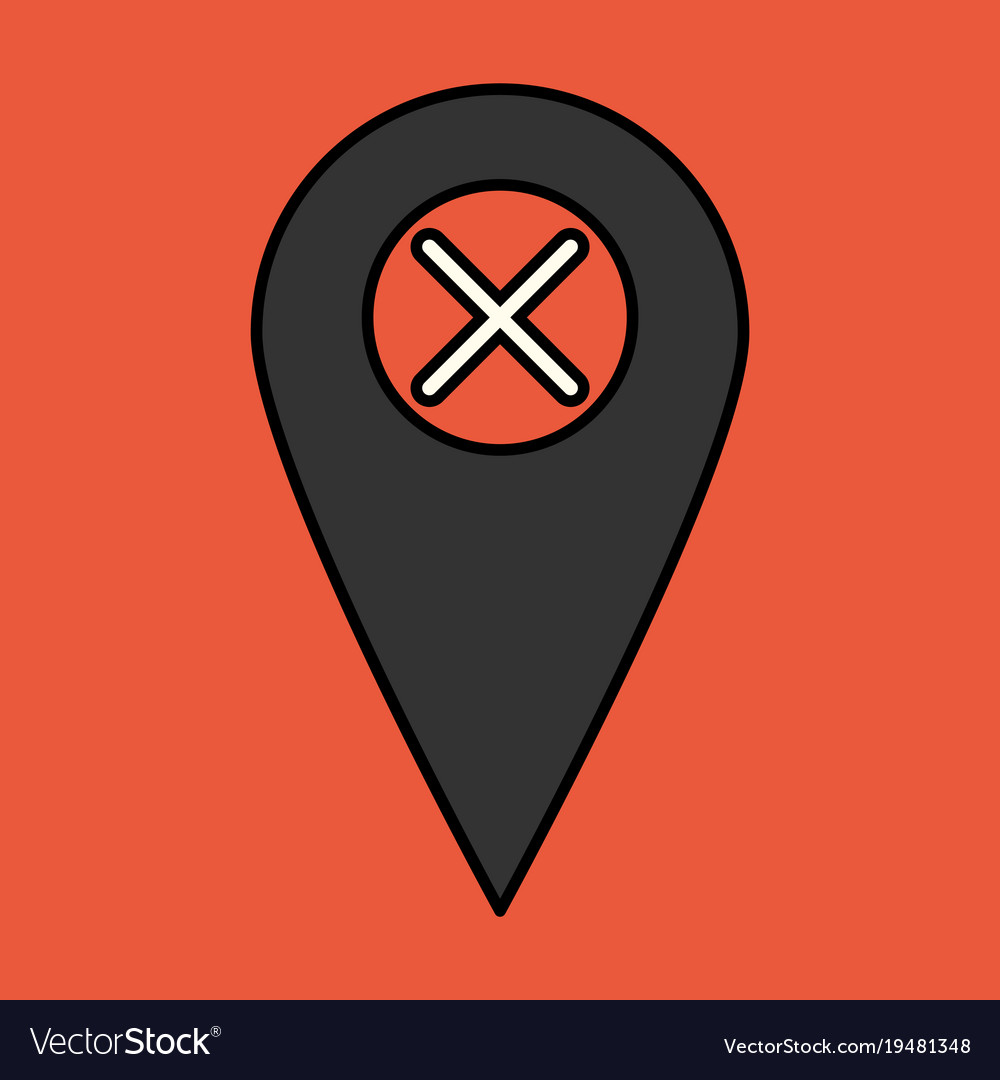 Navigation geolocation icon in flat design Vector Image