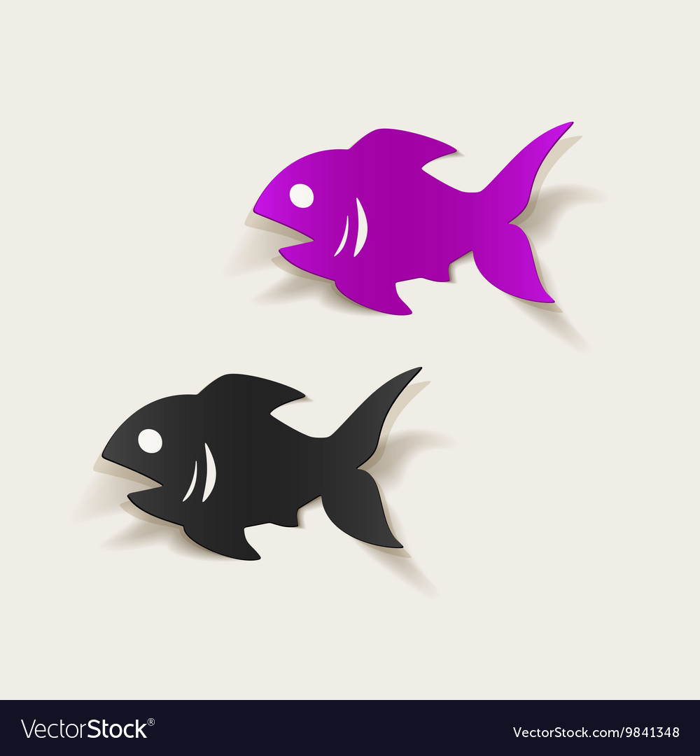 Realistic design element fish Royalty Free Vector Image