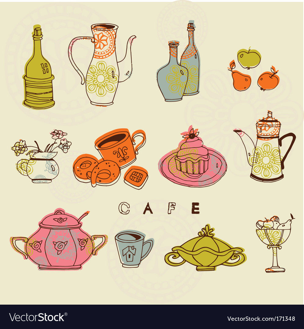 Set of sweets Royalty Free Vector Image - VectorStock