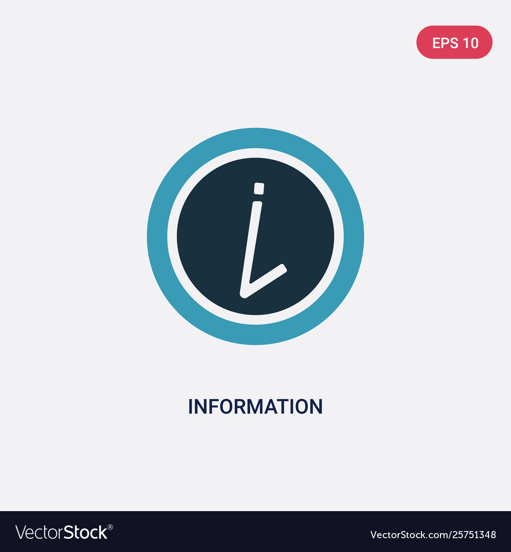 Two color information icon from user interface Vector Image