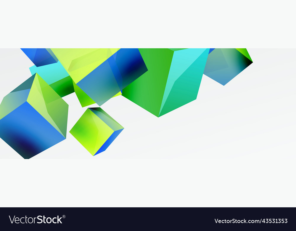 3d cubes abstract background composition Vector Image