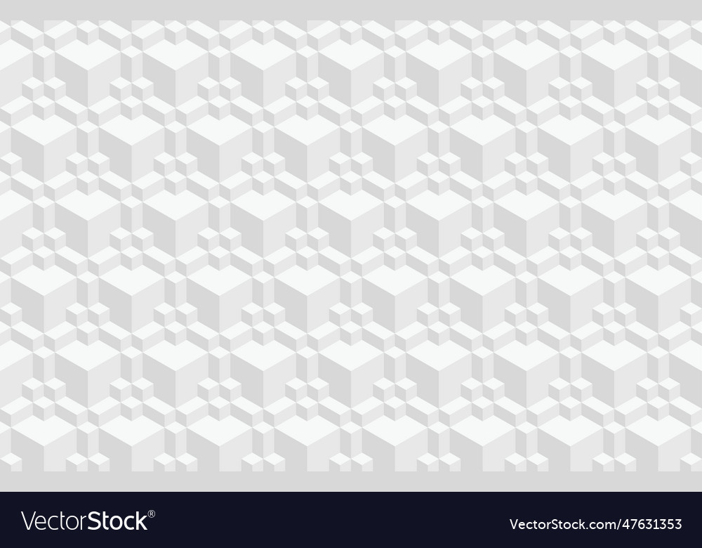 Abstract 3d geometric seamless pattern isometric Vector Image