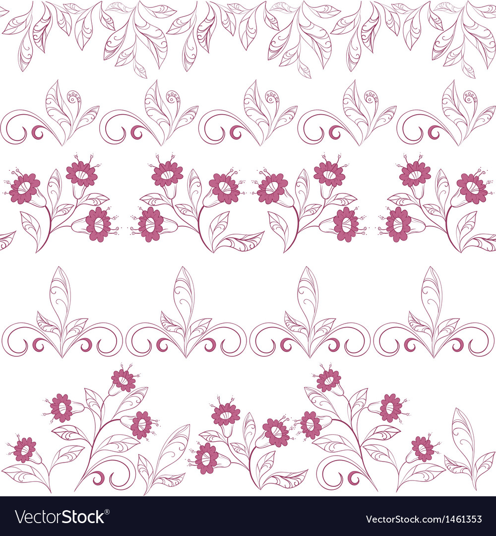 Abstract seamless floral pattern Royalty Free Vector Image