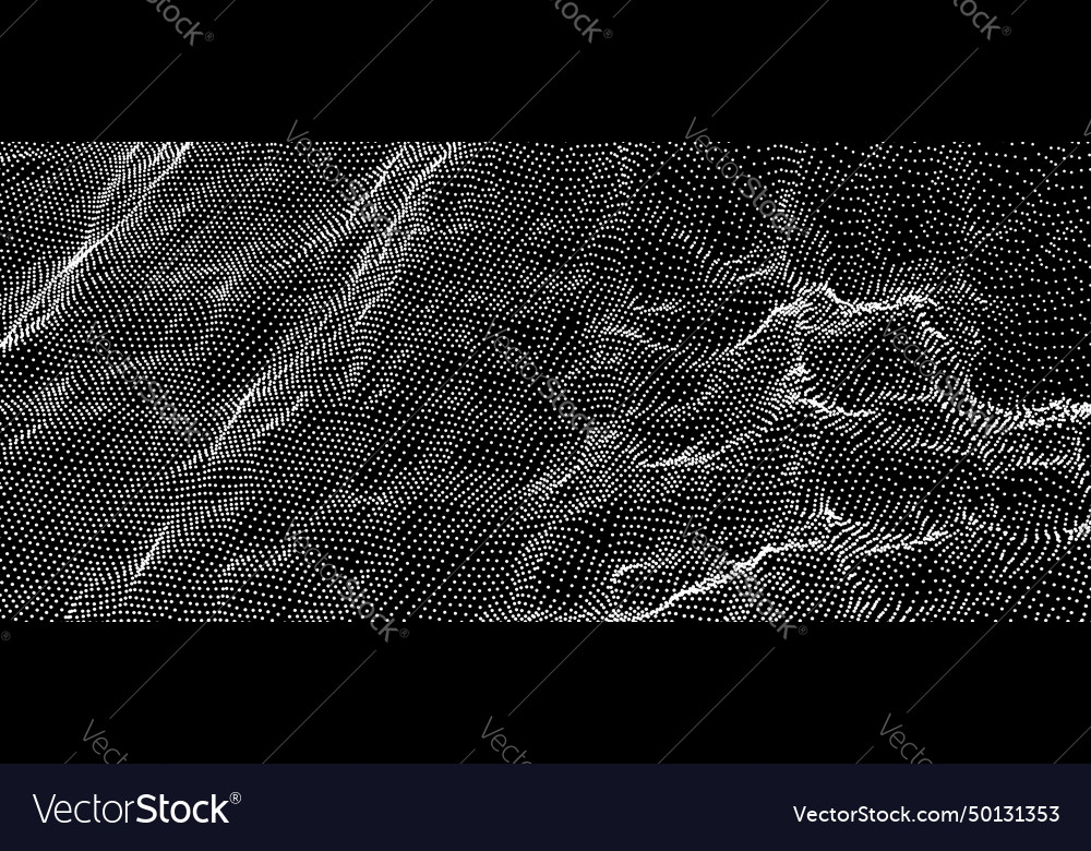 Array with dynamic particles futuristic Royalty Free Vector