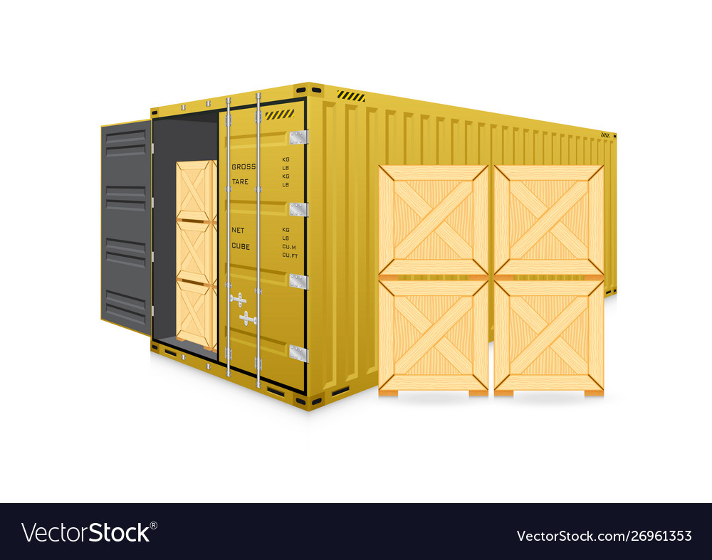 Cargo container Royalty Free Vector Image - VectorStock