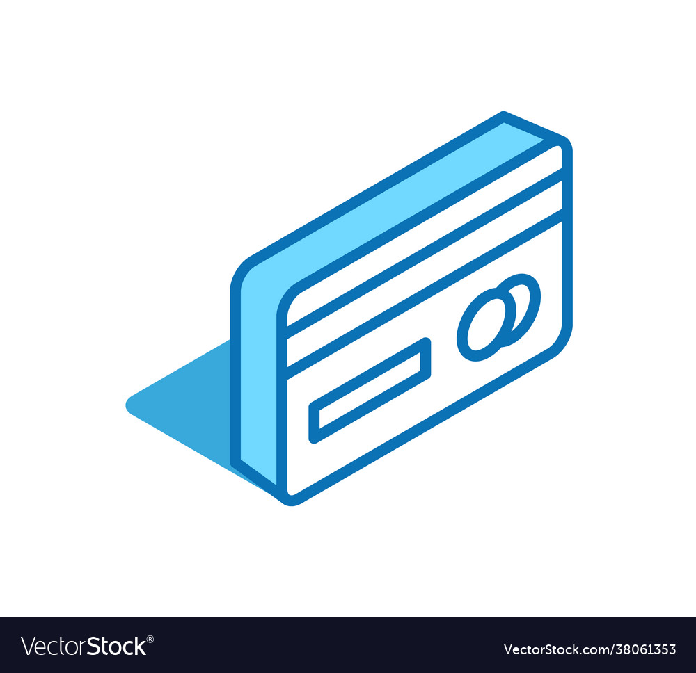 Credit card isometric icon discount and gift card Vector Image