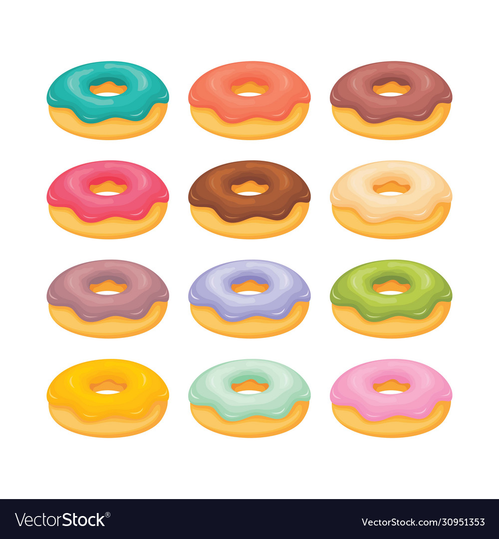 Donuts Royalty Free Vector Image - VectorStock
