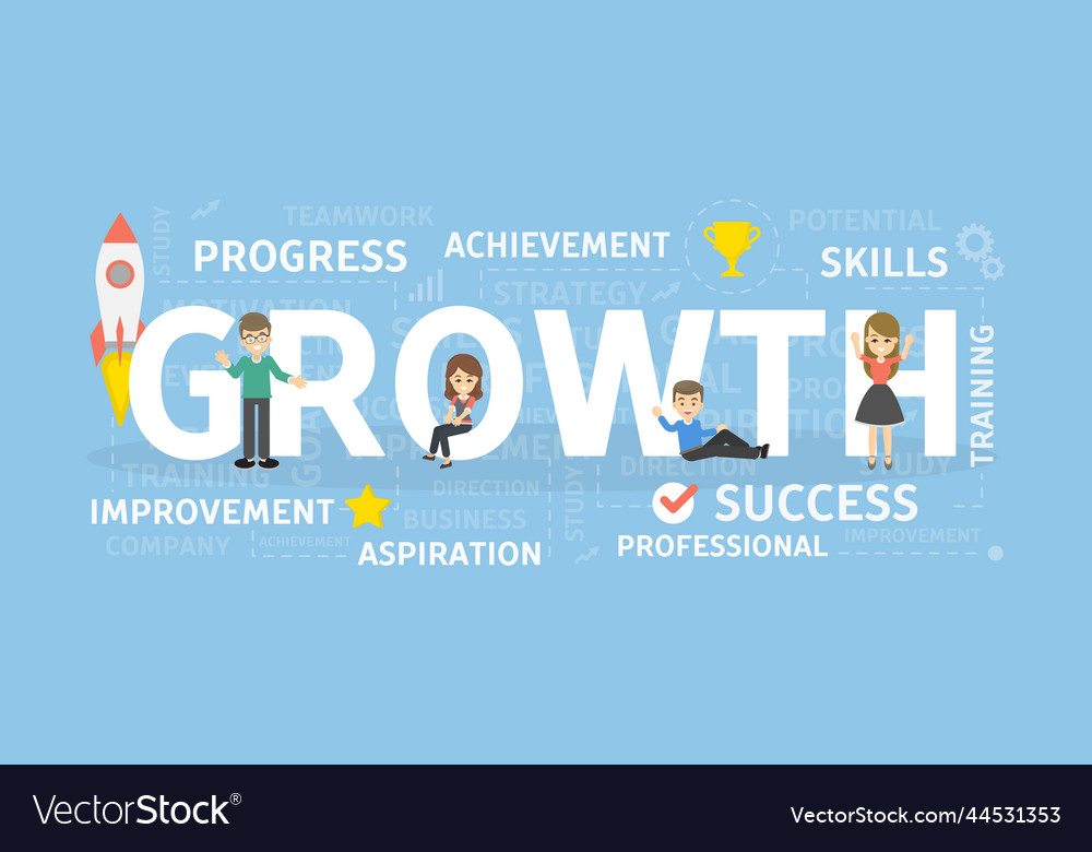 Growth concept Royalty Free Vector Image - VectorStock